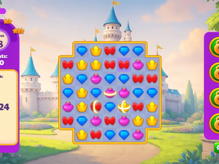 Kings and Queens Match 3 - Play Now on Y8.com