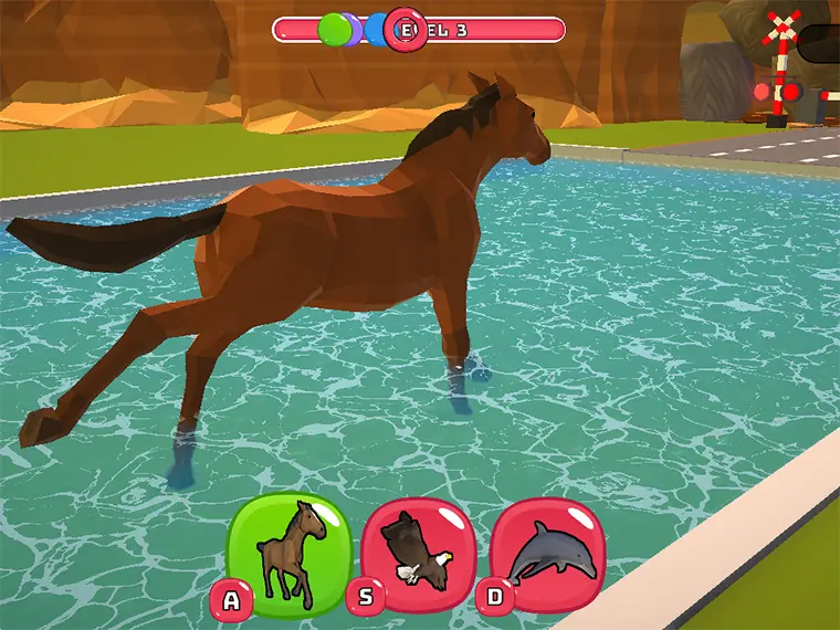 Animal Transform Race - Play Now on Y8.com