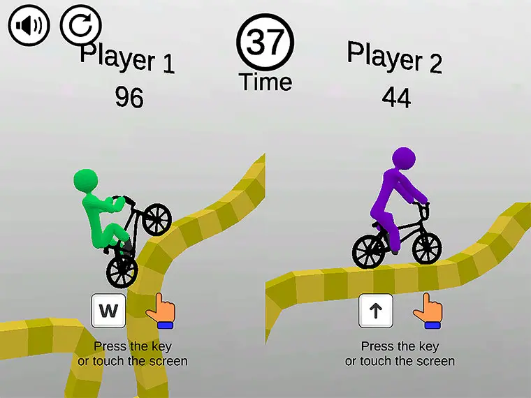 Wheelie Bike for 2 Players - Juega Ahora en Y8.com
